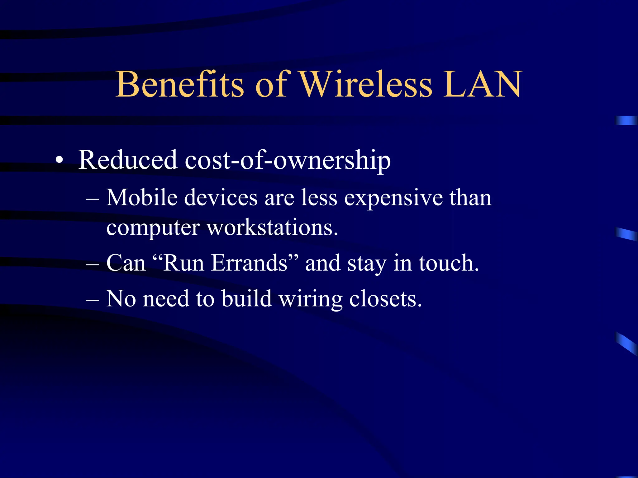Wireless Local area networking power point | PPT