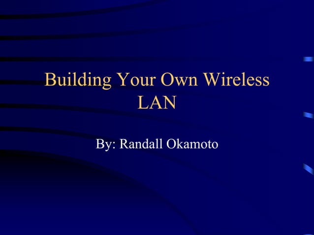 Wireless Local area networking power point | PPT