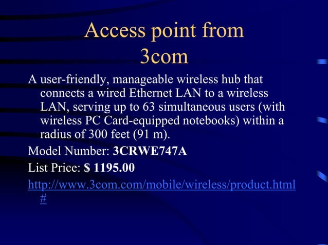Wireless Local area networking power point | PPT