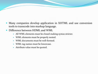 Wireless languages and content generation technologies | PDF | Web Design and HTML | Internet