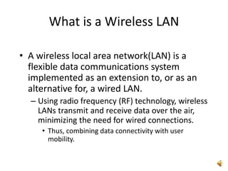 Wireless LAN technologies | PPTX