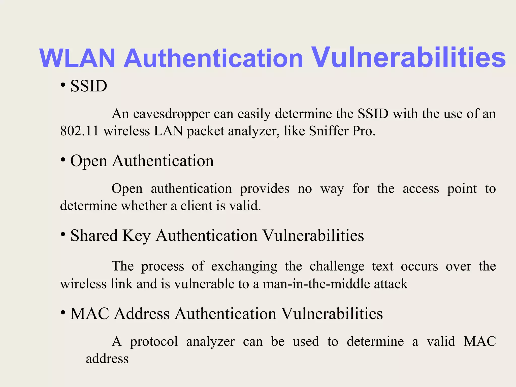 Wireless lan security | PPT