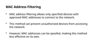 Wireless Lan Security to understand about how different devices are commentd | PPT
