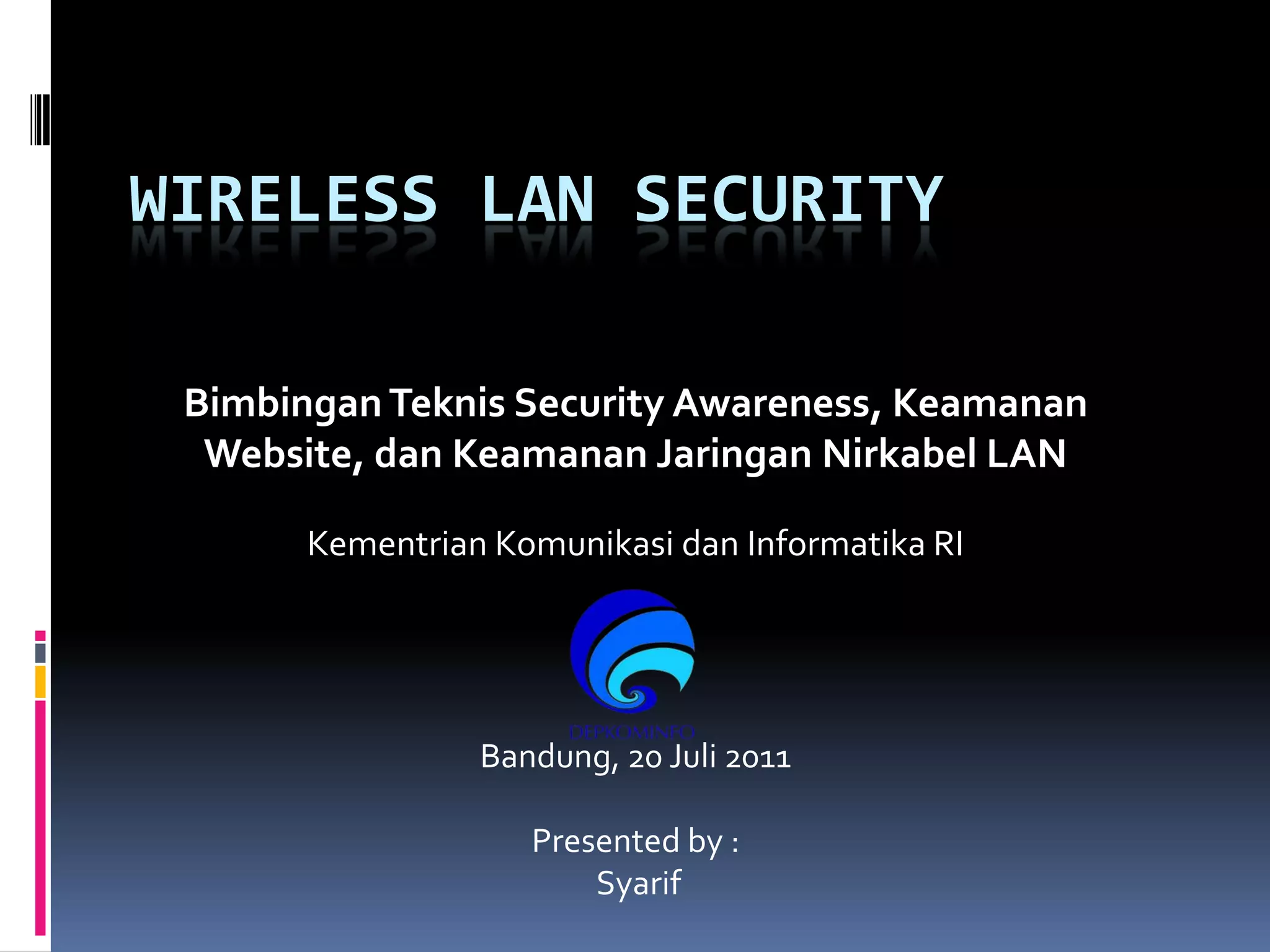 Wireless LAN Security-Bimtek Kominfo | PPT
