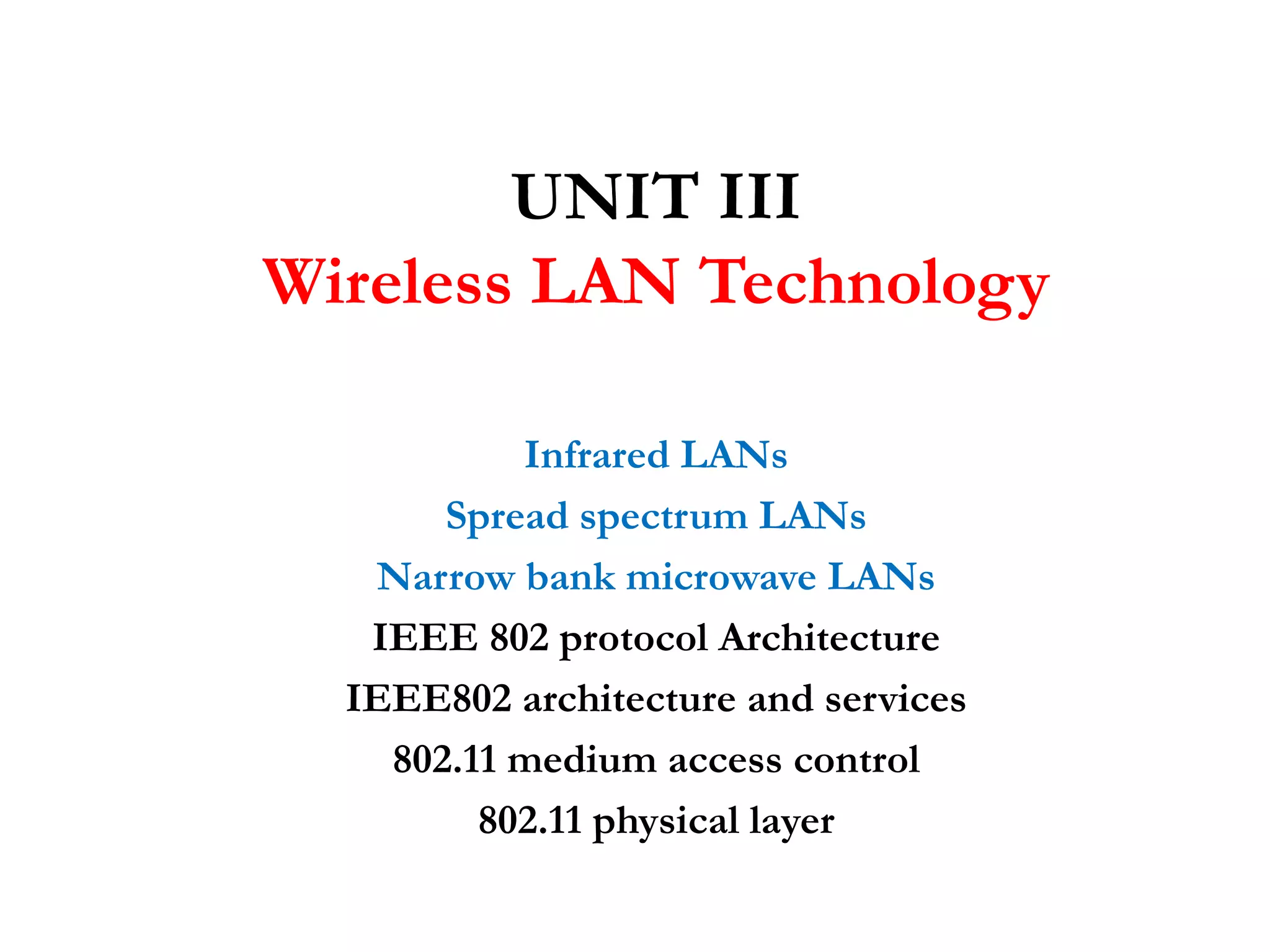 Wireless LAN technology | PPT