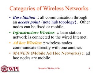 Wireless Local Area Networks.ppt for Computer Networks | PPT