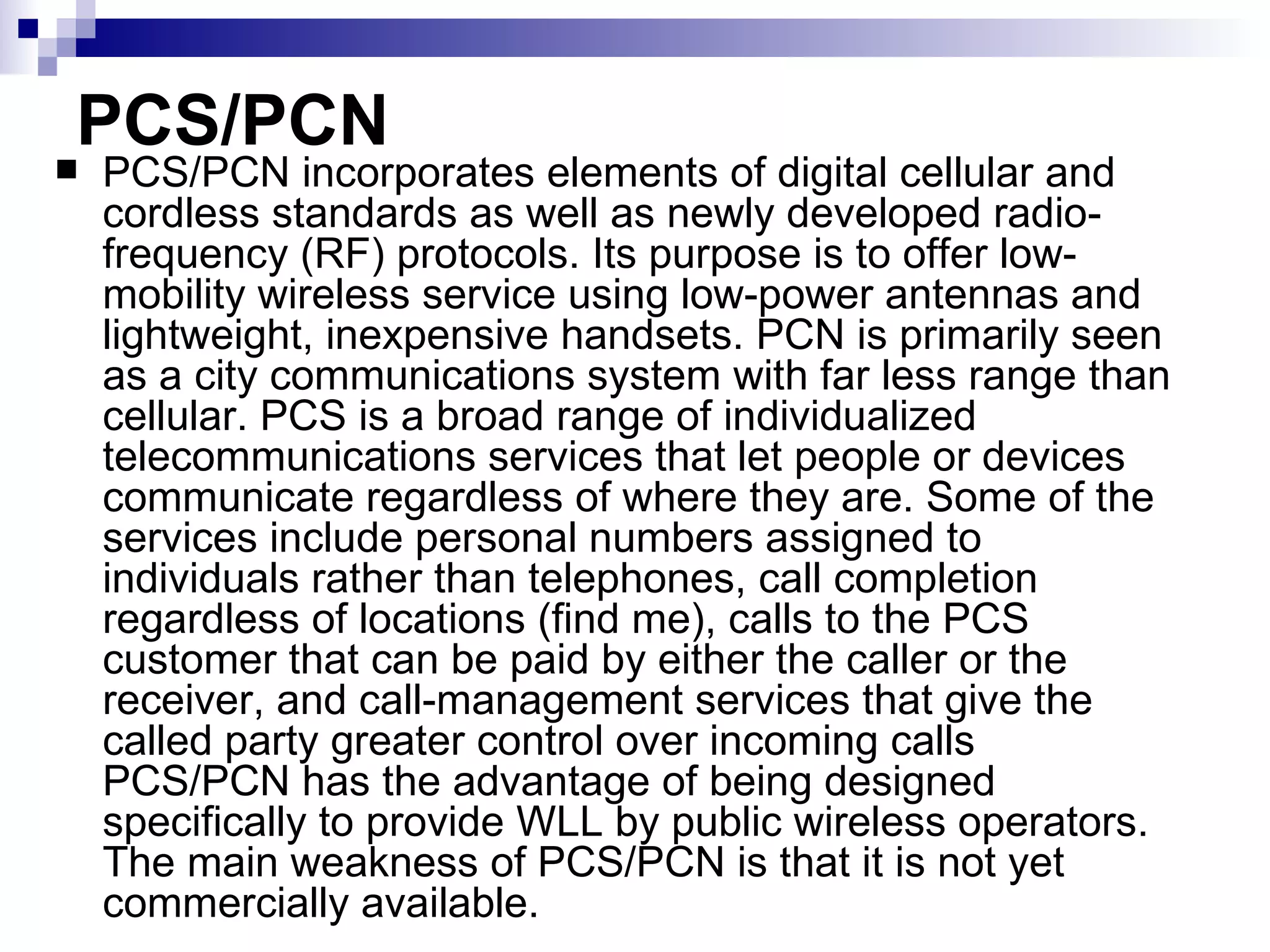 Wireless Local Loop | PPT