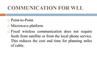 Wireless local loop | PPTX