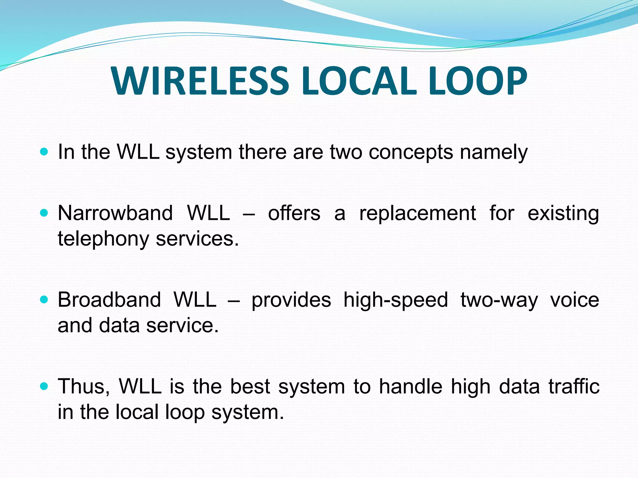 Wireless local loop | PPTX