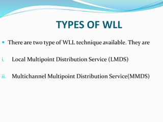 Wireless local loop | PPTX