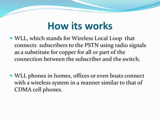 Wireless local loop | PPTX