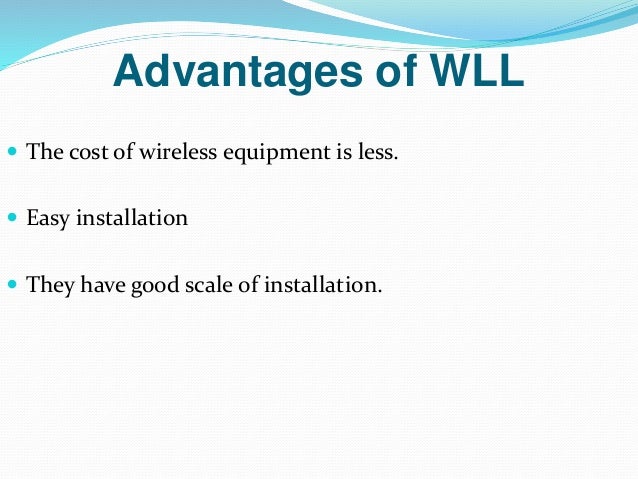 Wireless Local Loop