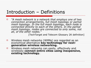 Wireless Mesh Networks | PPT