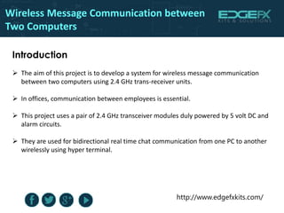 Wireless message communication between two computers | PPTX
