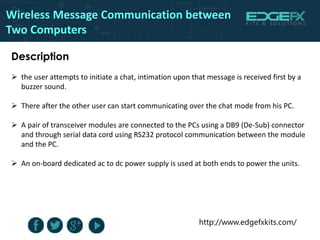 Wireless message communication between two computers | PPTX