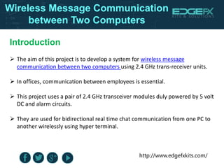 Wireless Message Communication Between Two Computers | PPTX