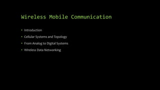 Wireless mobile communication | PPTX