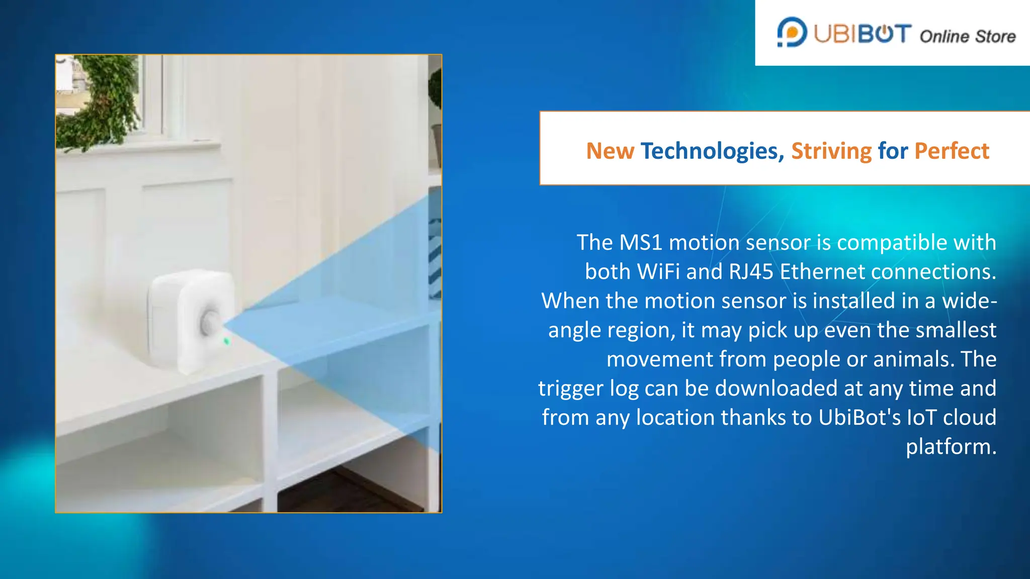 Wireless Motion Sensor with WiFi and Infrared Remote Control - MS1 ...