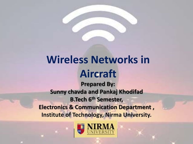 Wireless network in aircraft | PPTX