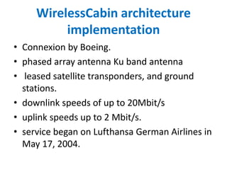 Wireless network in aircraft | PPTX
