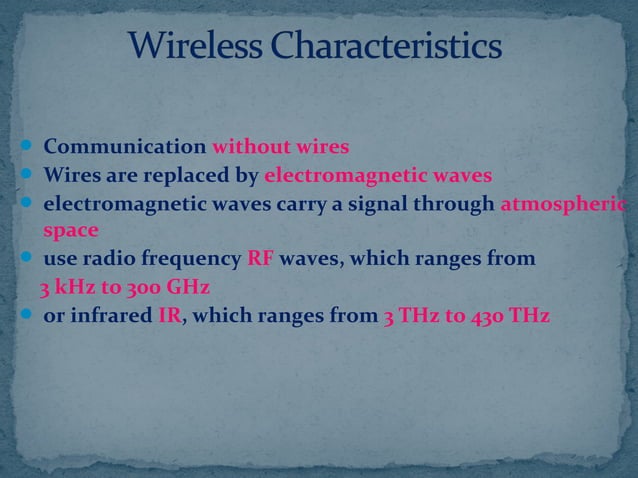 Wireless network ppt | PPT