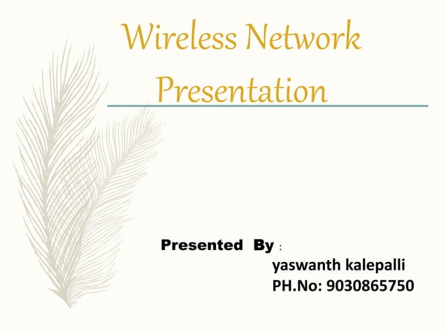 Wireless network presentation | PPTX