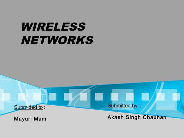 Wireless networks | PPT | Computer Networking | Computing