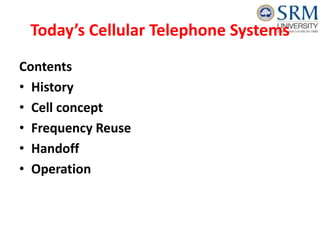Cellular Telephone Systems | PPTX