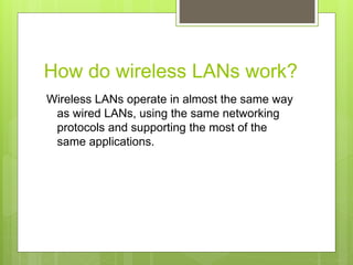 Wireless networks | PPT