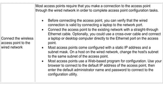WIRELESS NETWORKS DEVICES CONFIGURATION. | PPTX | Internet | Computing