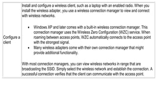 WIRELESS NETWORKS DEVICES CONFIGURATION. | PPTX | Internet | Computing