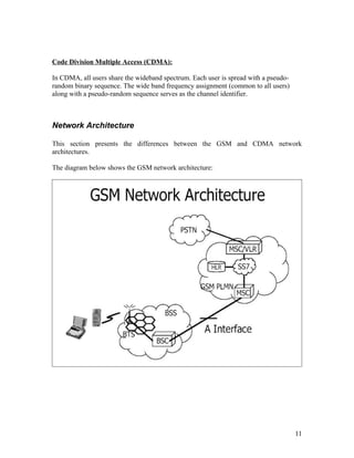 Wireless networks gsm cdma | DOC | Computer Networking | Computing