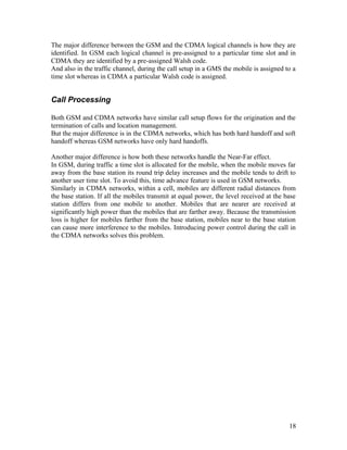 Wireless networks gsm cdma | DOC | Computer Networking | Computing