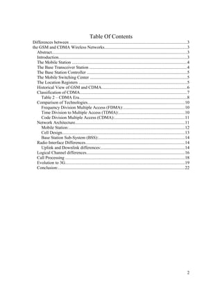 Wireless networks gsm cdma | DOC | Computer Networking | Computing