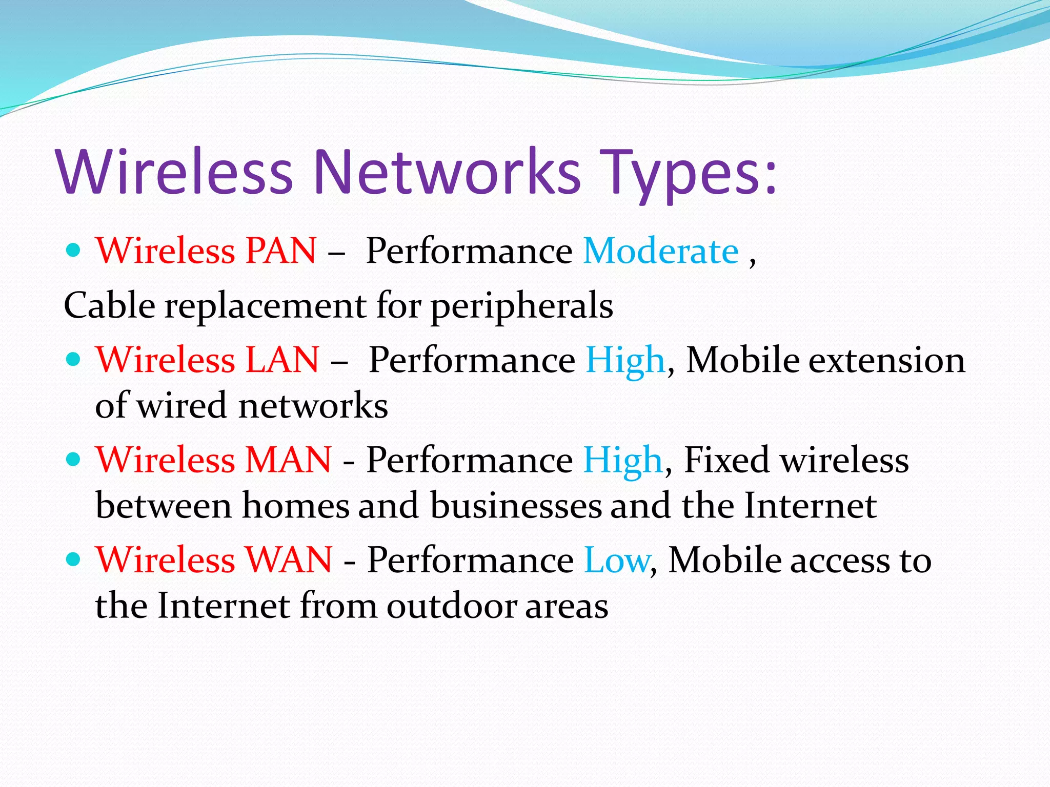 Wireless networks ppt | PPTX