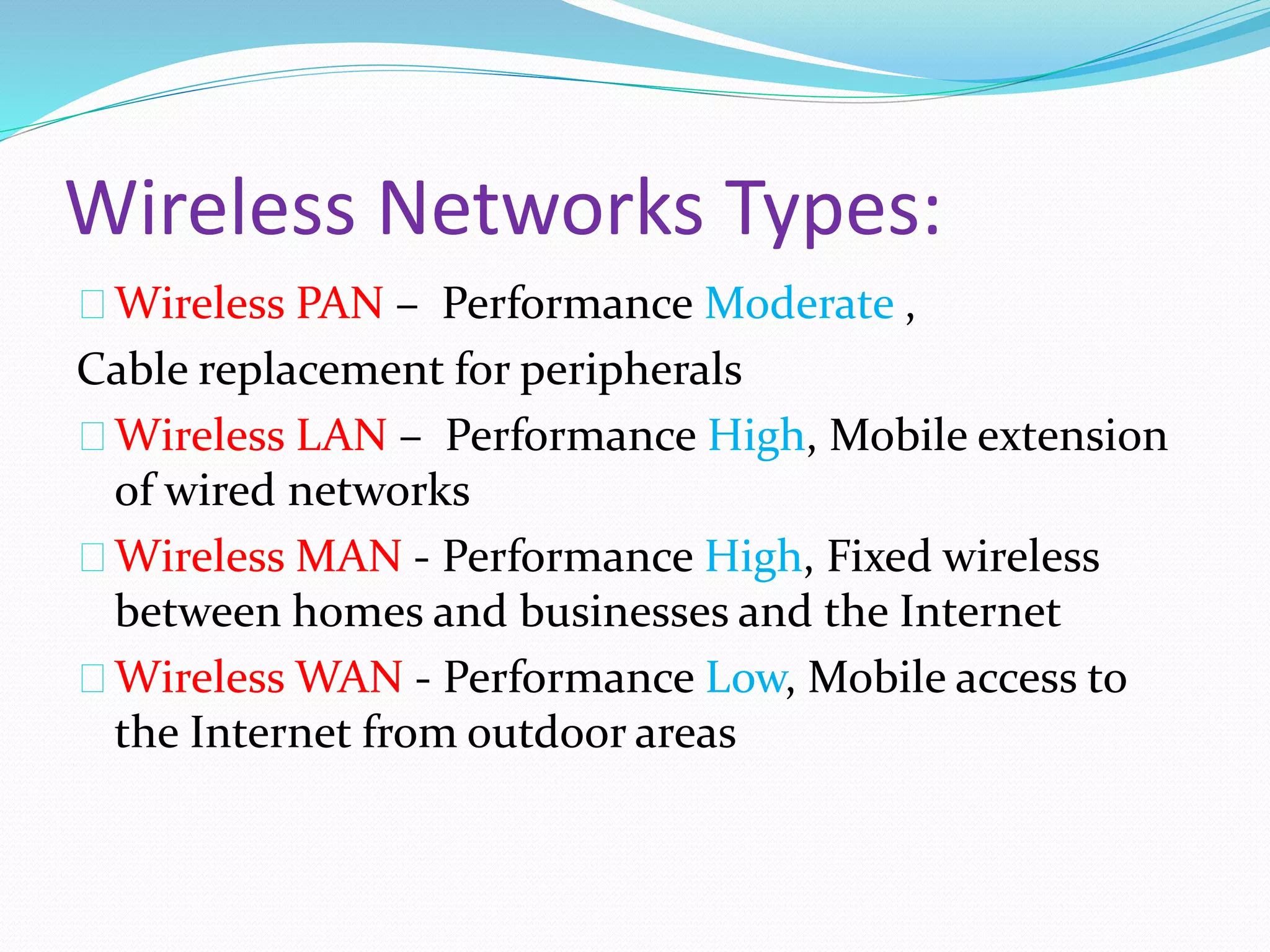 Wireless networks ppt | PPTX