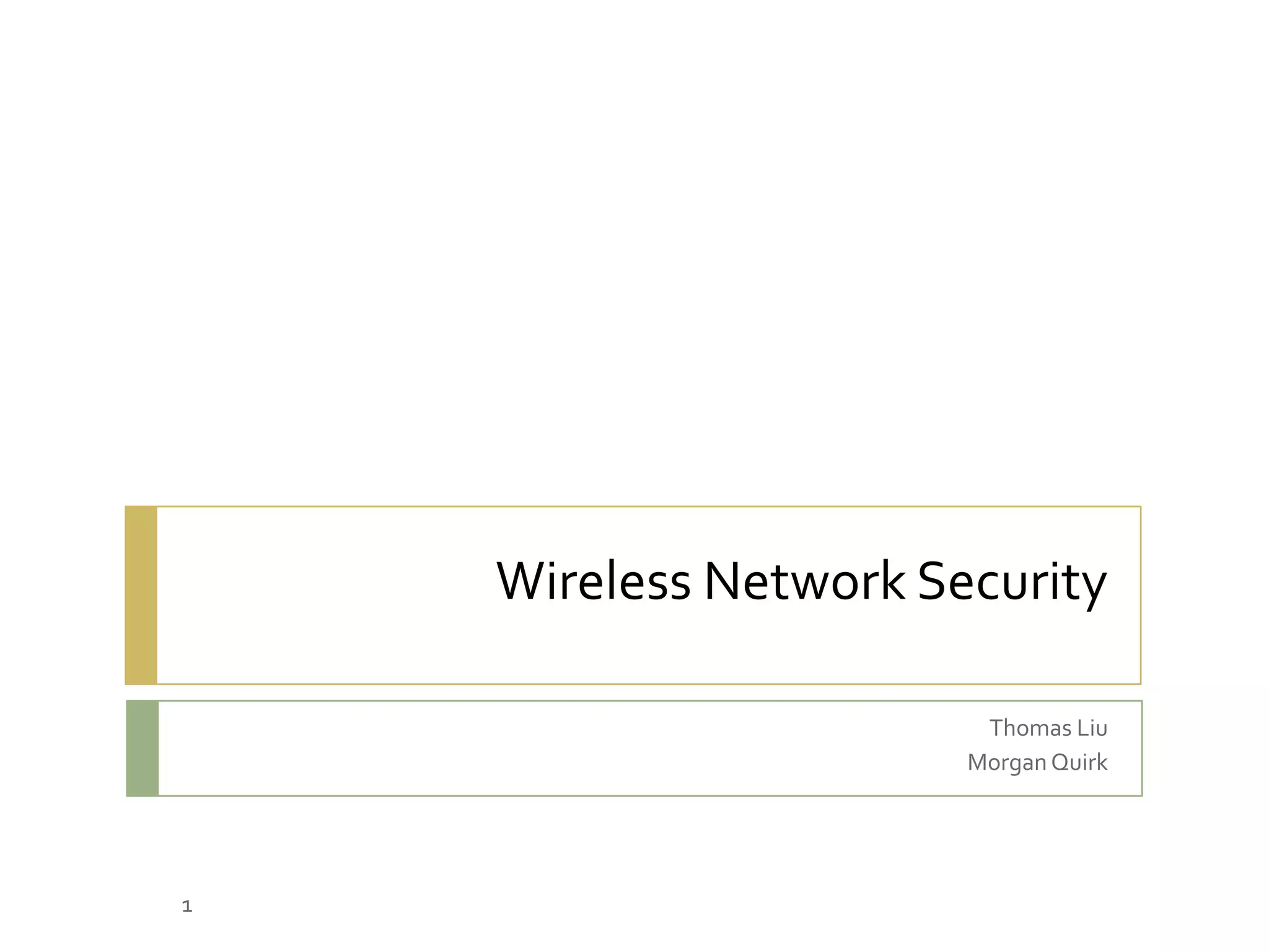 Wireless Network Security | PPTX