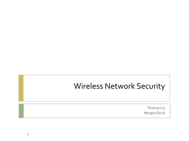 Wireless Network Security | PPTX