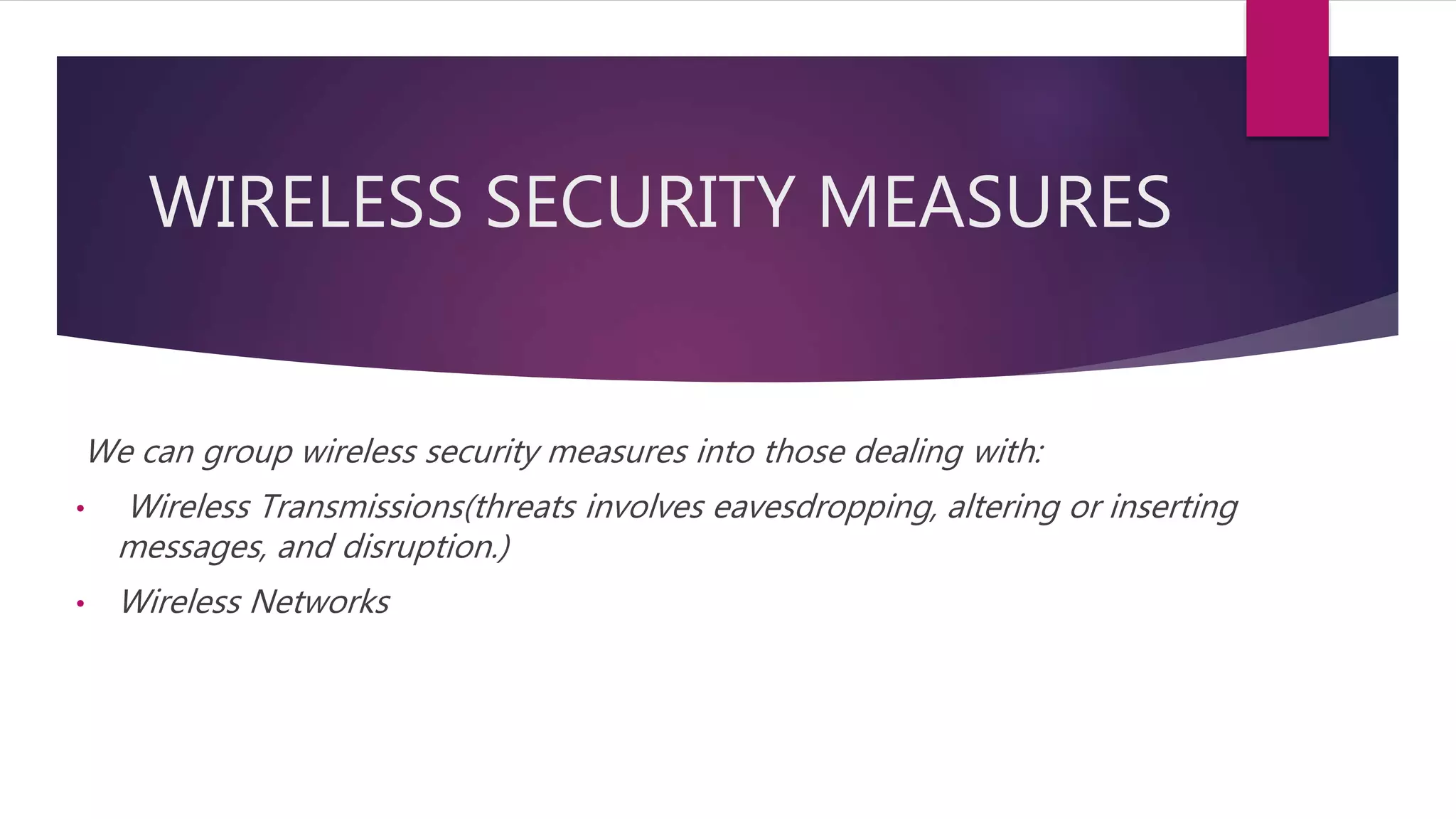 Wireless network security | PPTX