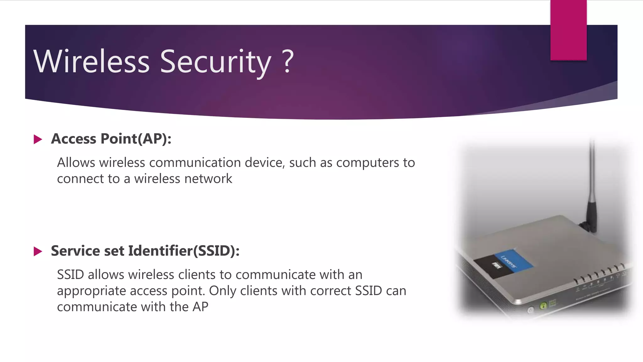 Wireless network security | PPTX