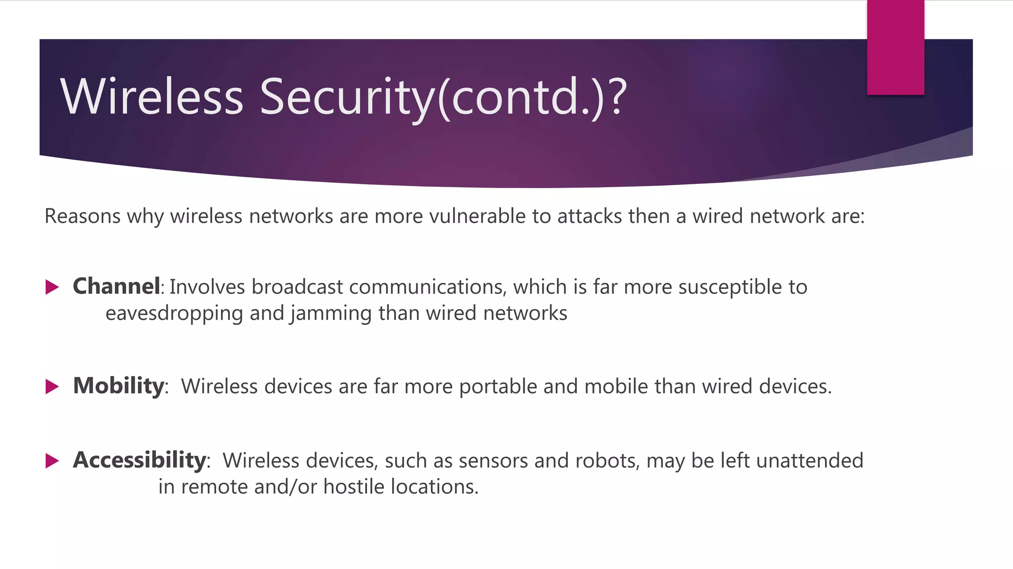 Wireless network security | PPTX
