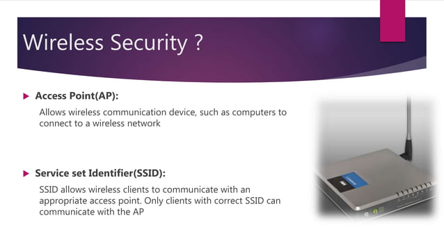 Wireless network security | PPTX