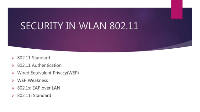 Wireless network security | PPTX