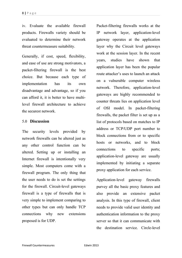 Wireless Network Security Threats Countermeasure Doc Computer Networking Computing