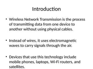 Comprehensive Overview of Wireless Network Transmission Technologies ...