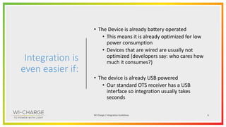 Wi-Charge Wireless power integration guidelines: Sept 2018 | PPT