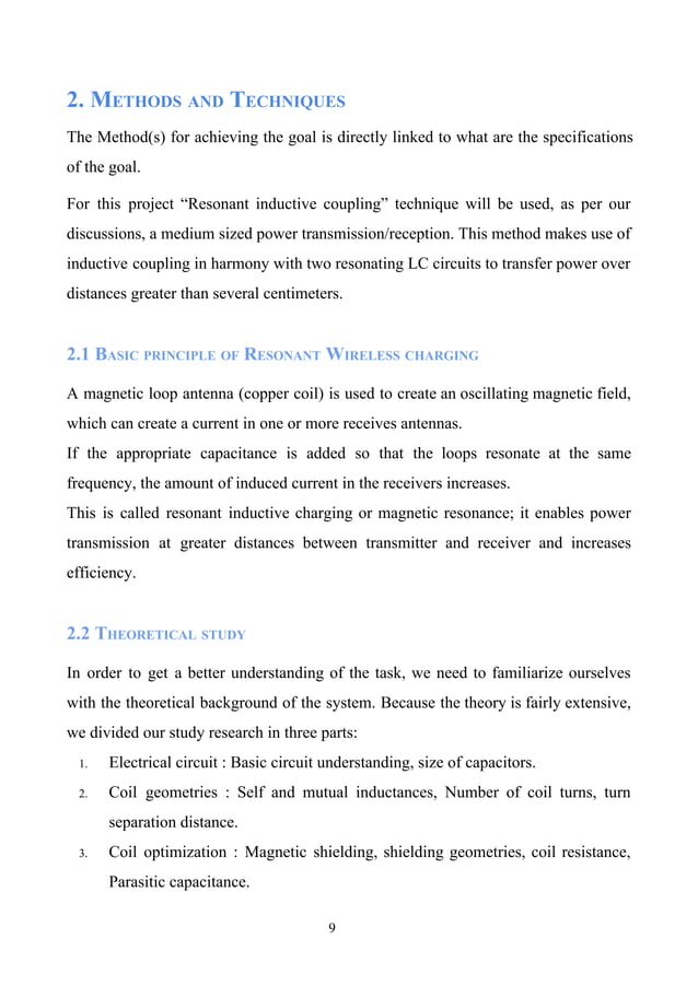 Wireless power transfer by resonant inductive coupling project proposal ...