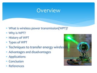 Wireless power transmission | PPTX