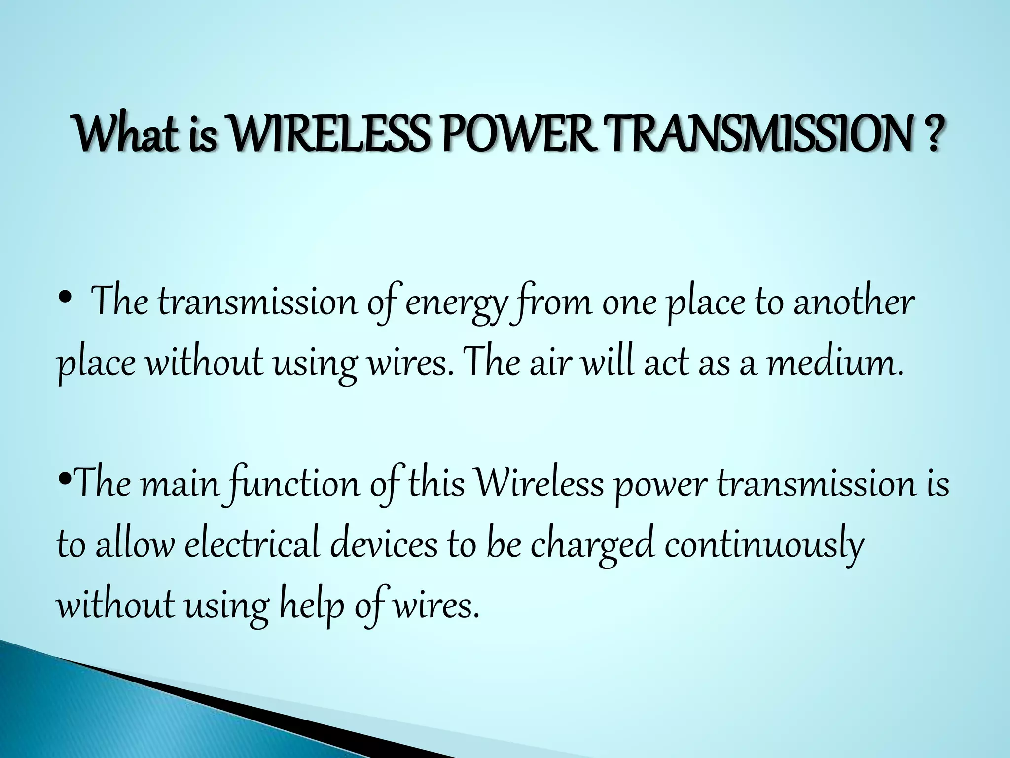 Wireless power transmission | PPTX