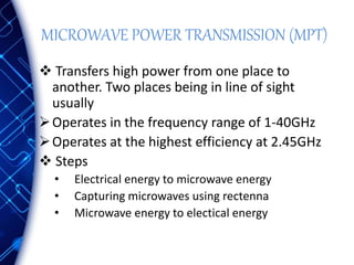 WIRELESS POWER TRANSMISSION -A Next Generation Power Transmission | PPTX